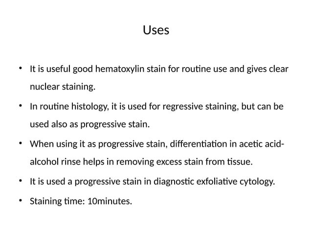 HEMATOXYLINE AND EOSIN STAINING in histopptx | PPT