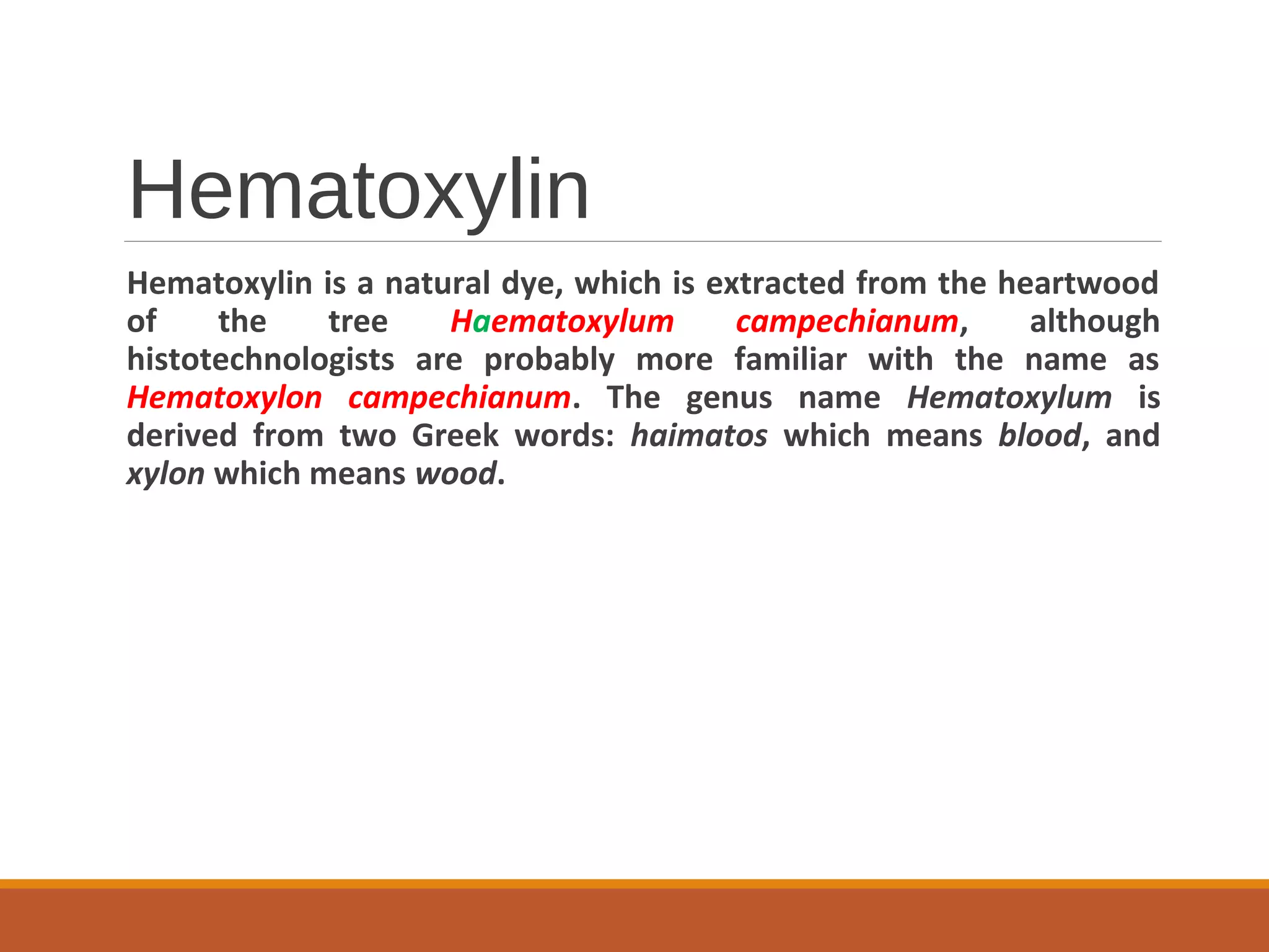 Hematoxylin & eosinstaining | PPT