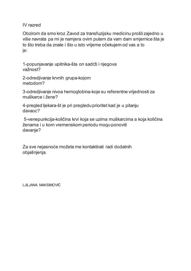 Transfuzija- upute | DOCX