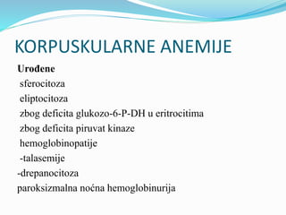 Hemolitička anemija | PPTX