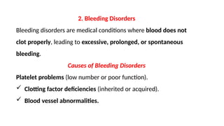 hematology.... Hemostasis and bleeding disorder | PPTX