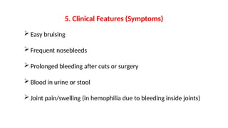 hematology.... Hemostasis and bleeding disorder | PPTX