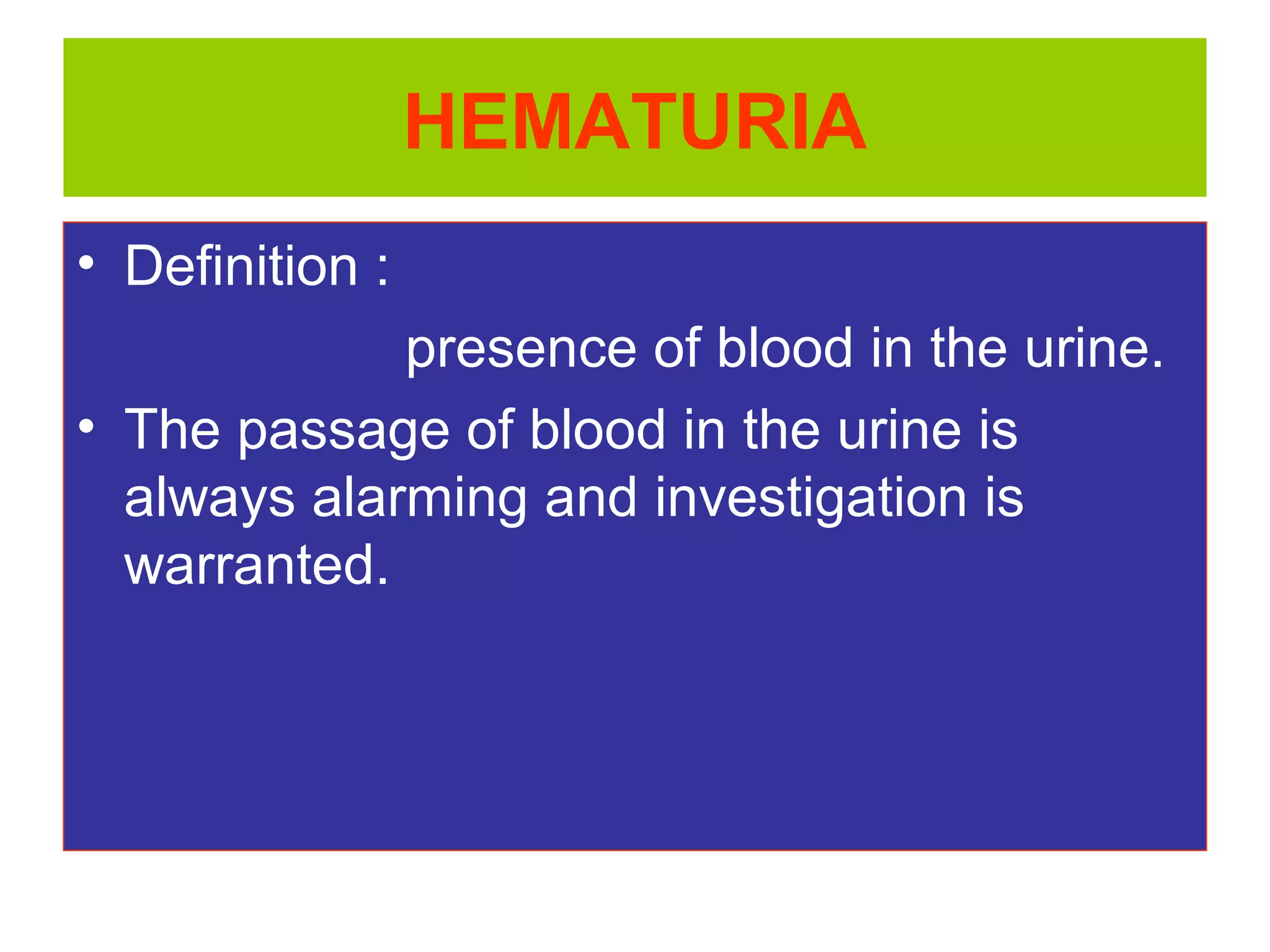 Hematuria | PPT