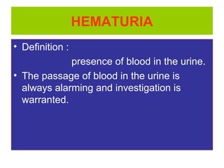 Hematuria | PPT