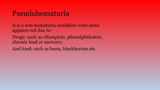 Hematuria - definition, types, risk factors, classification, etiology ...