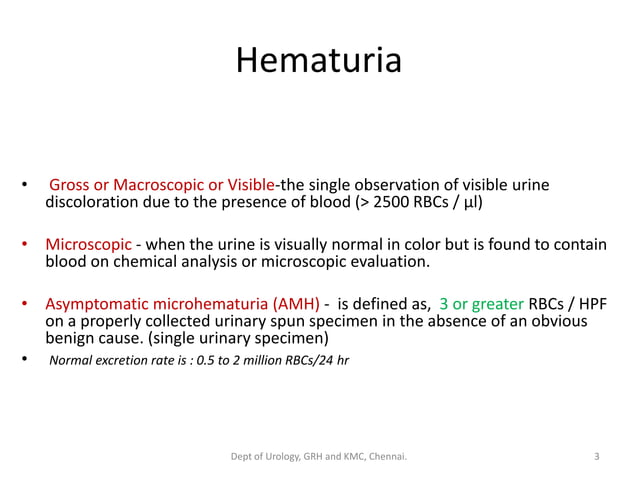 Hematuria - causes and evaluation | PDF