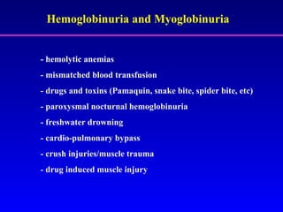 Hemoglobinuria Vs Myoglobinuria
