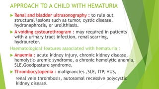 APPROACH TO HEMATURIA IN CHILDREN and APSGN | PDF