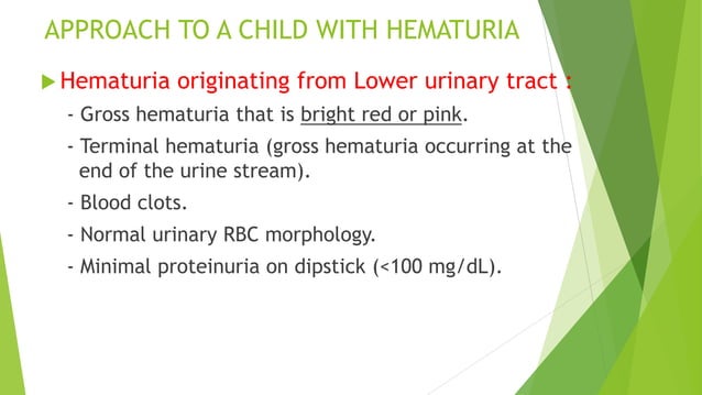 APPROACH TO HEMATURIA IN CHILDREN and APSGN | PDF