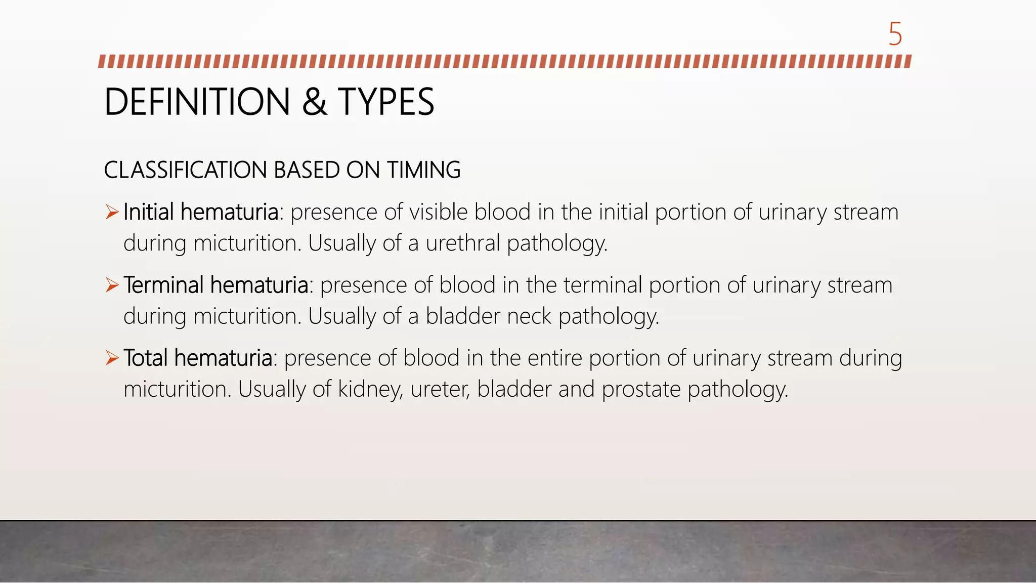 Hematuria & Urological emergencies | PPTX