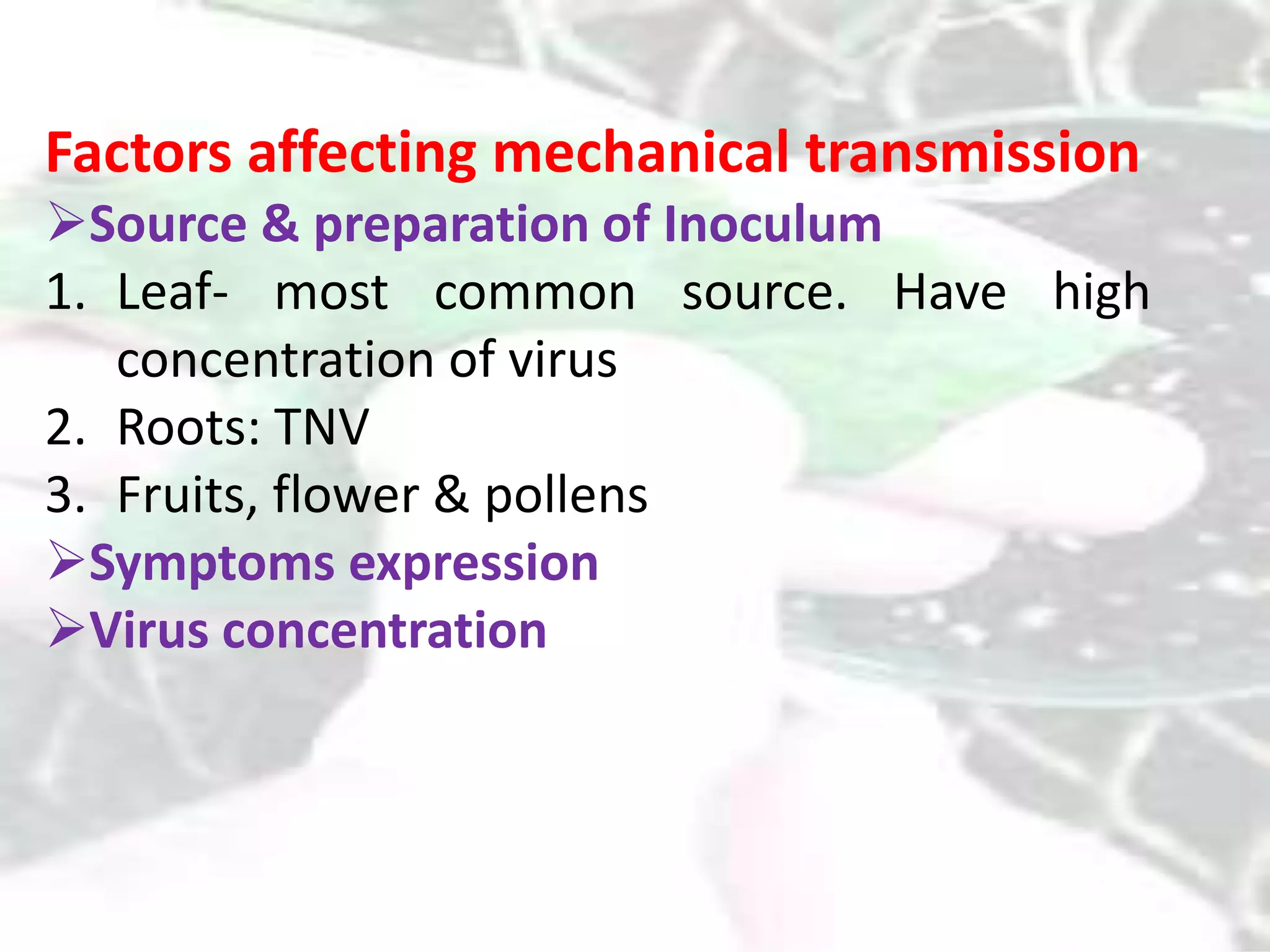 Transmission of plant virus | PPTX