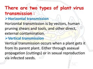 Transmission of plant virus | PPTX