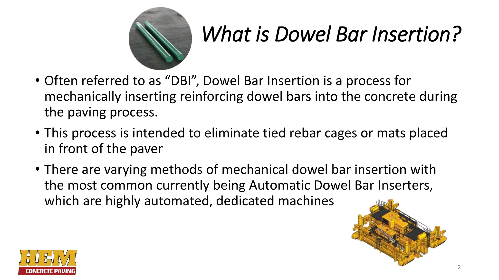 HEM Dowel Bar inserting System for Concrete Road Paver | PPSX