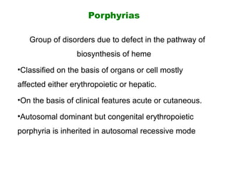 Heme_metabolism and porphyria cutaneous manifestation | PPT