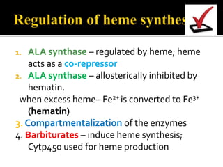 Heme metabolism & jaundice | PPTX