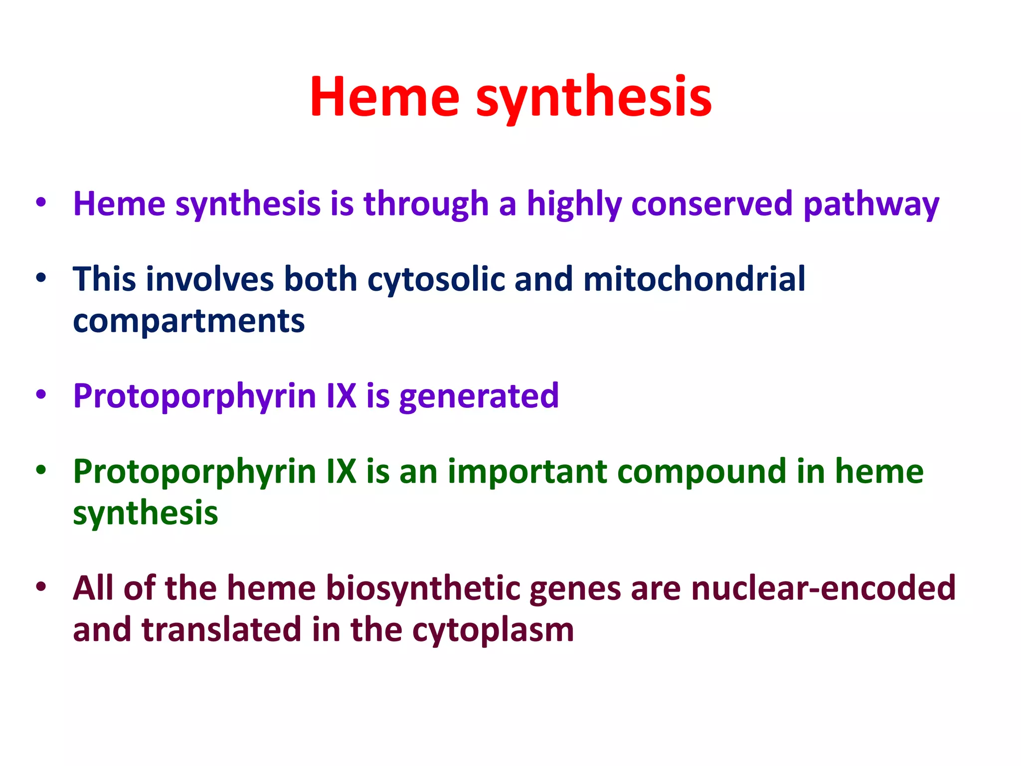 Heme synthesis | PPTX