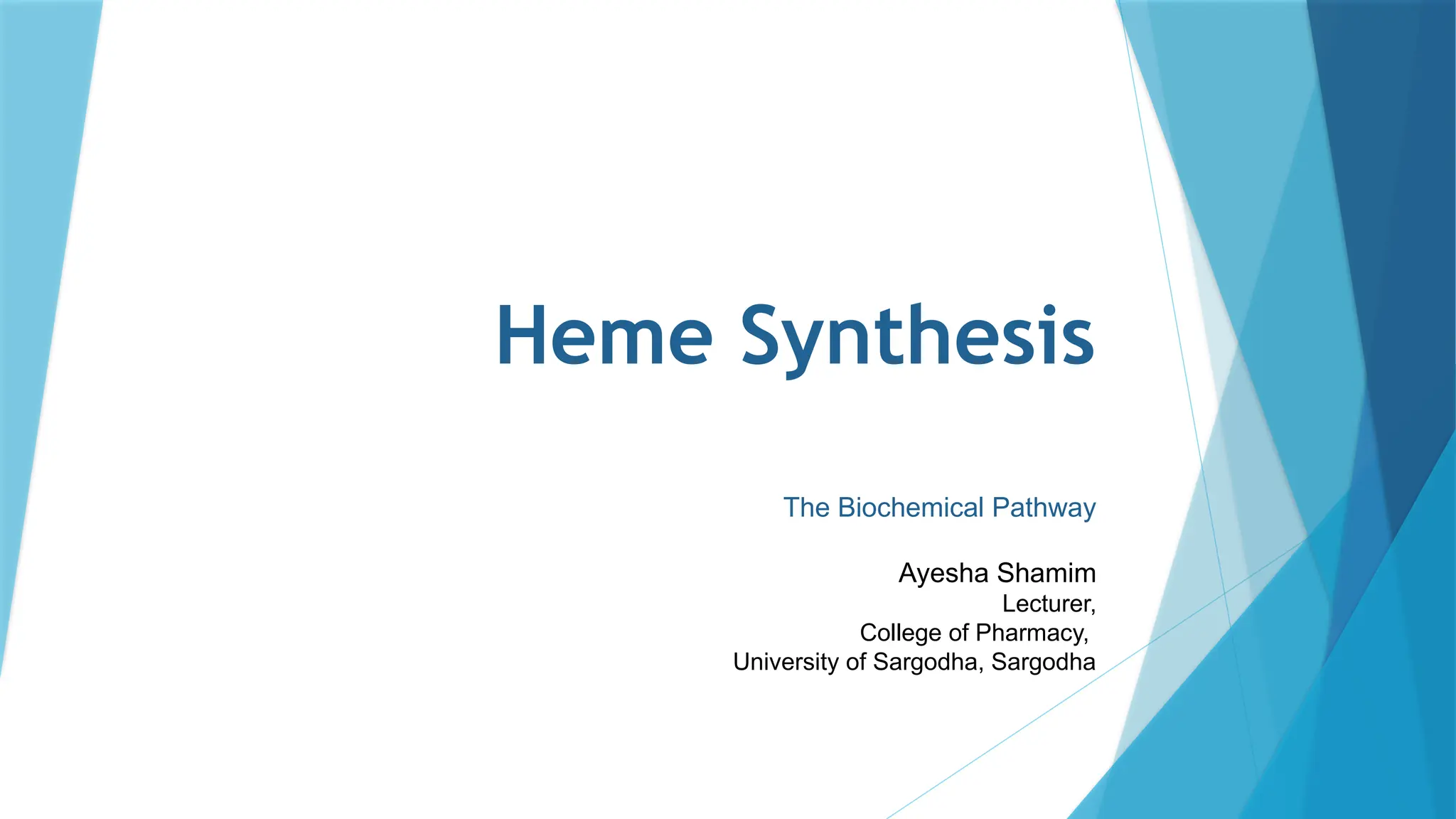 Heme Synthesis.pptx....................... | PPTX