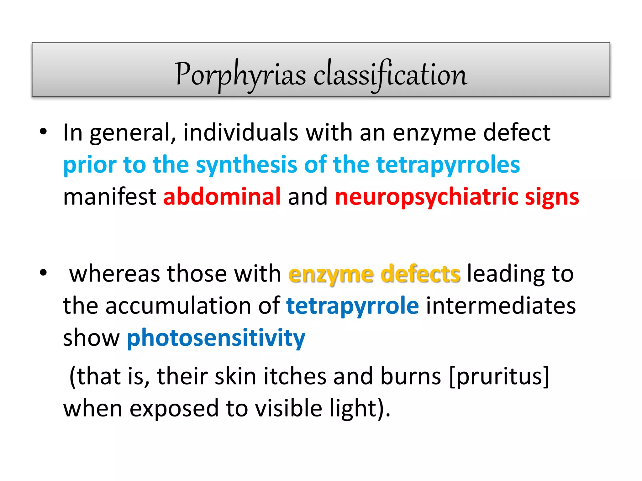 Heme synthesis and porphyrias by dr siva kumar reddy | PPTX
