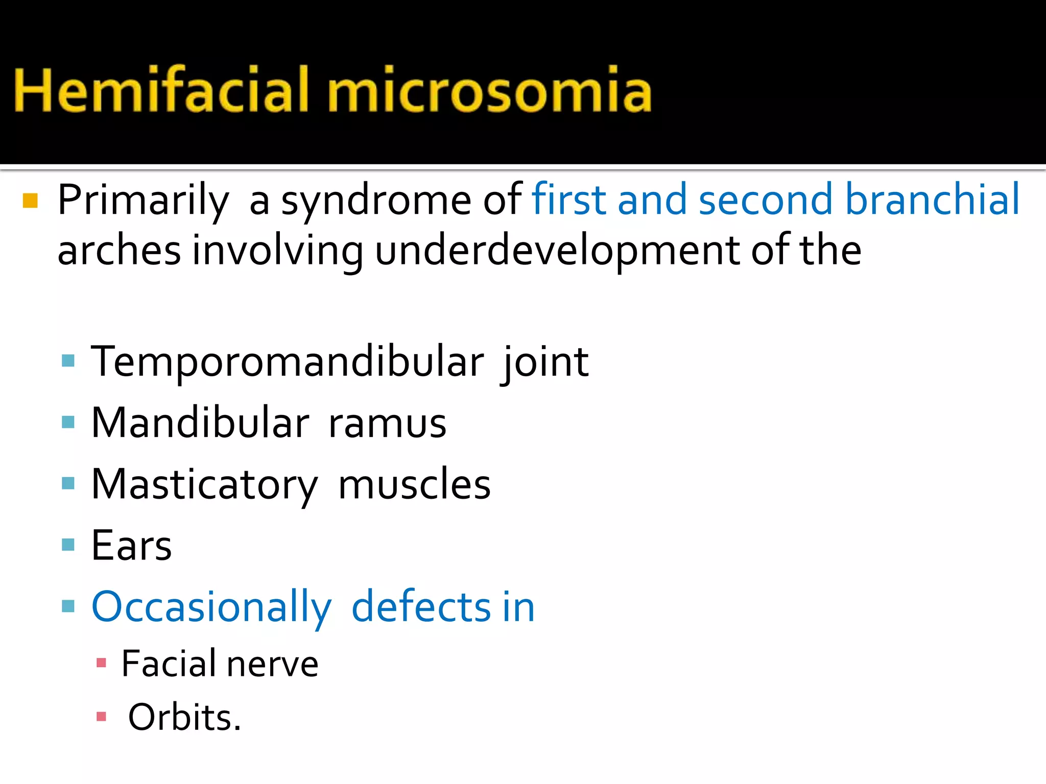 HEMIFACIAL MICROSOMIA DR VIPIN V NAIR | PPTX