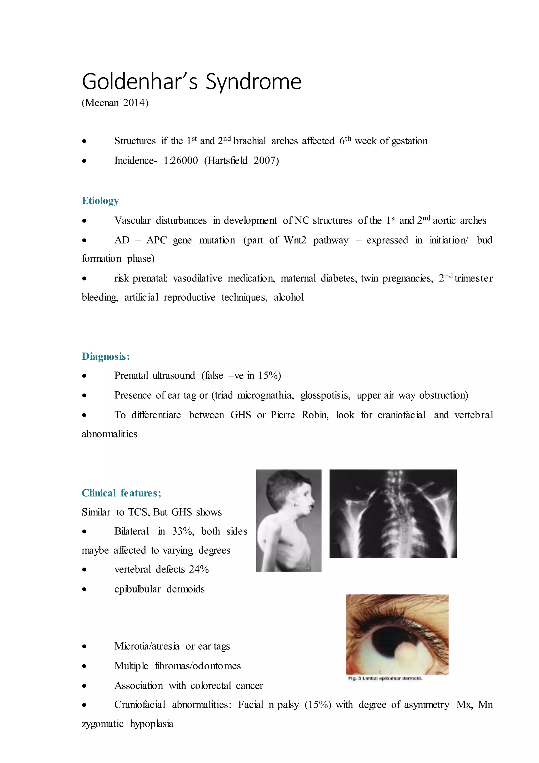 Hemifacial microsomia: goldenhar’s syndrome for orthodontist by ...