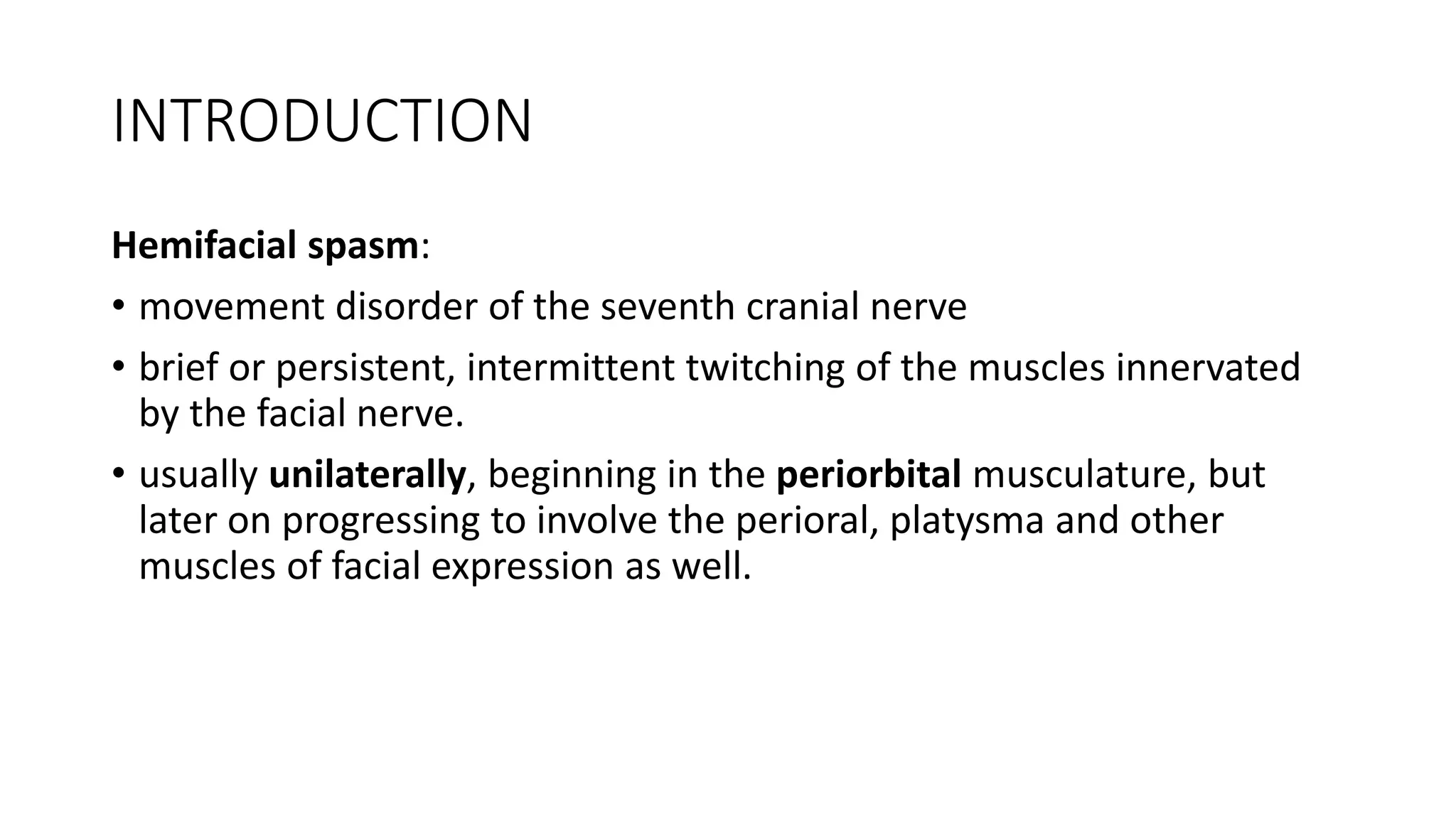 Hemifacial Spasm | PPTX