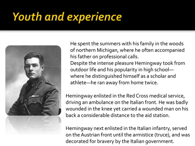 Ernest Hemingway Biography & Facts | PPTX