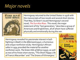 Ernest Hemingway Biography & Facts | PPTX