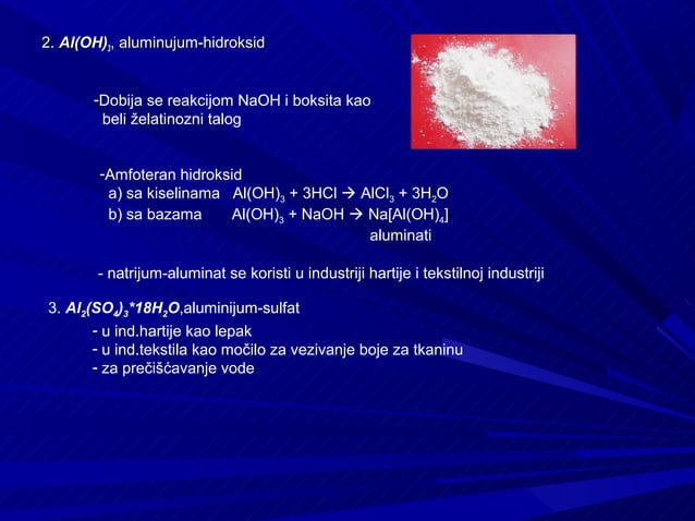 Hemija r2 elementi_iii_a_grupe_jedinjenja_aluminijuma | PPT