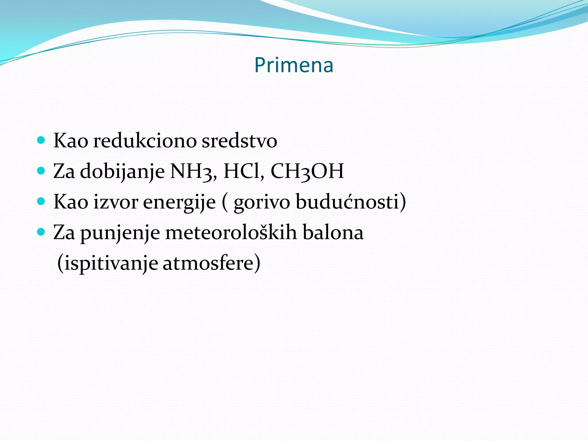 Hemija r2 vodonik | PPTX