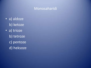 Hemija r4 ugljenihidrati_ugljenihidrati | PPTX