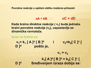 Hemijska ravnoteža | PPTX