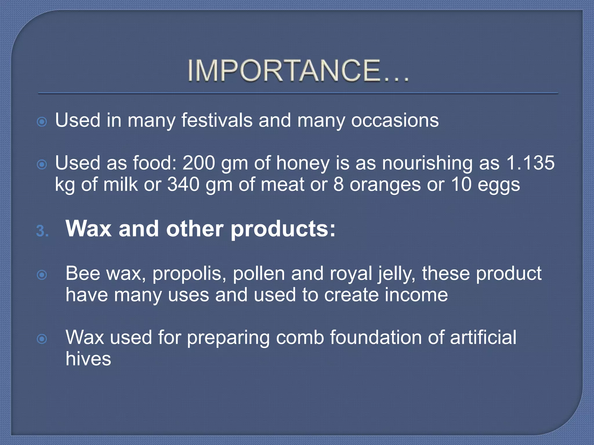 Importance of beekeeping | PPTX