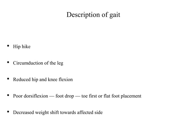 Hemiplegic gait | PPTX | Physical Therapy | Wellness