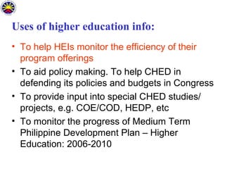 Higher Education Management Information System - ARMM | PPT