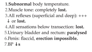 TRANSECTION OF THE SPINAL CORD 1 FINAL BY DR K AMBAREESHA | PPTX