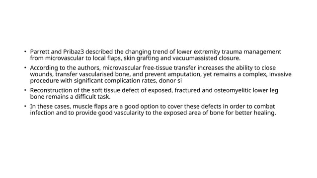 HEMISOLUS MUSCLE FLAP JOURNAL LOWER LIMB DEFECTS | PPT