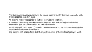 HEMISOLUS MUSCLE FLAP JOURNAL LOWER LIMB DEFECTS | PPTX