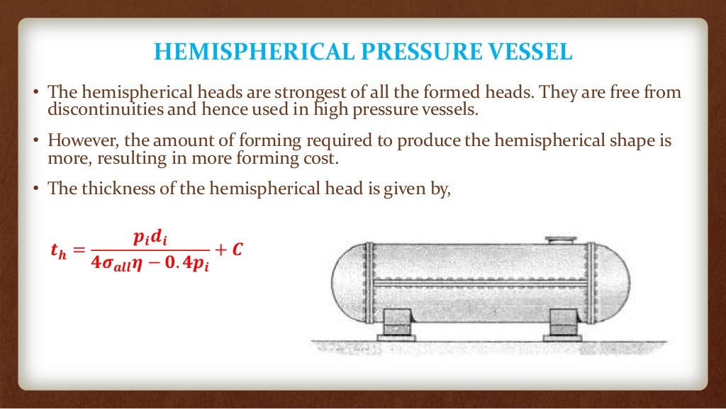 Hemispherical pressure vessel