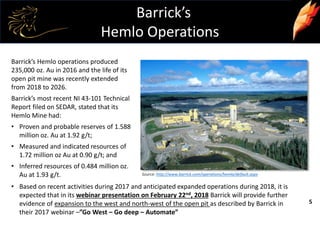 Hemlo presentation 02 2018 v3.2 2 | PPTX | Commodities | Economy