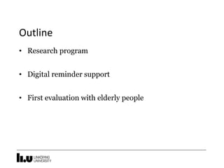 ICT and self-care - an example of an interactive mobile reminder ...
