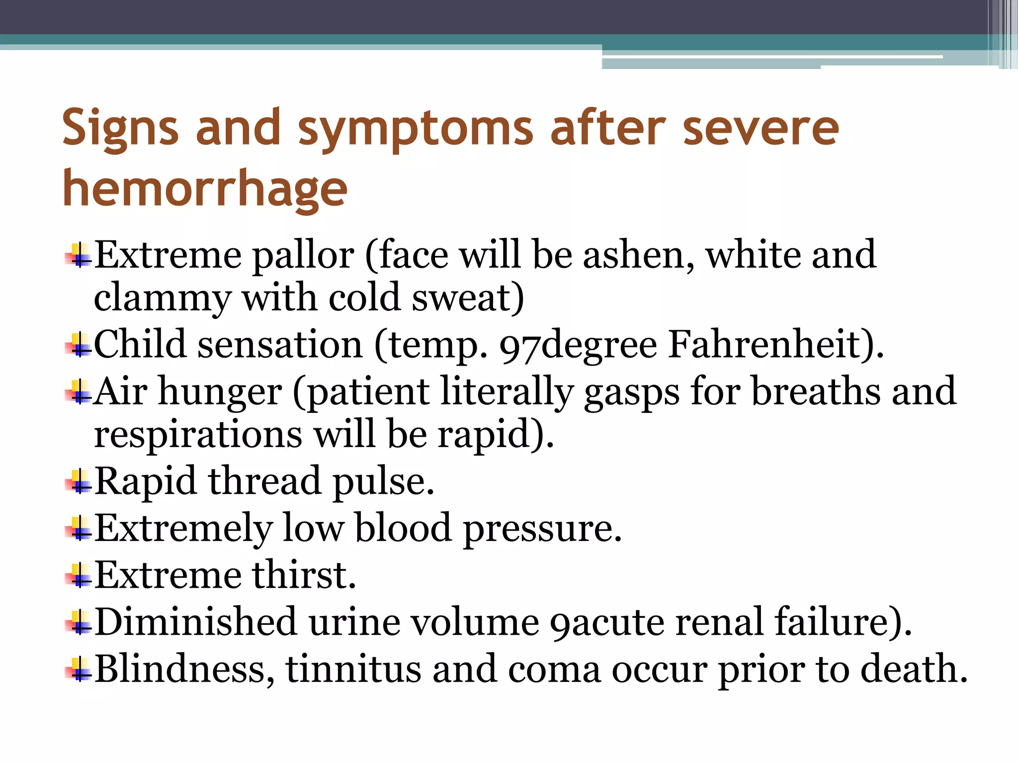 Hemmorrhage and shock | PPTX
