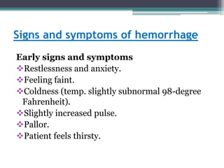 Hemmorrhage and shock | PPTX