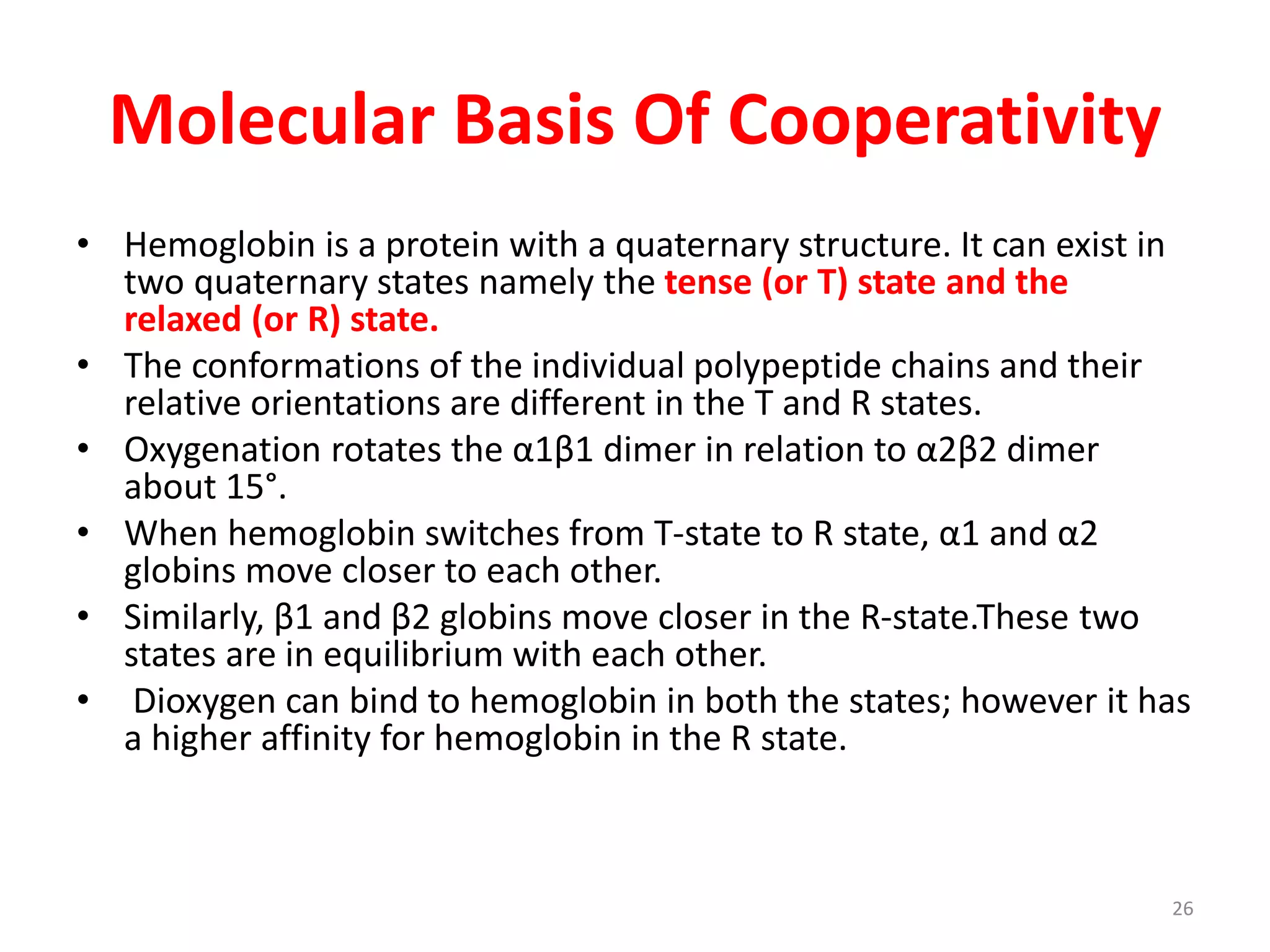 Hemoglobin and myoglobin | PPTX