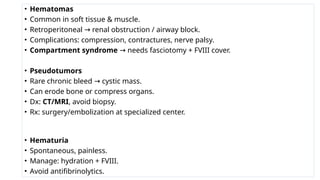 hemo and platelet disorder in hematology | PPTX