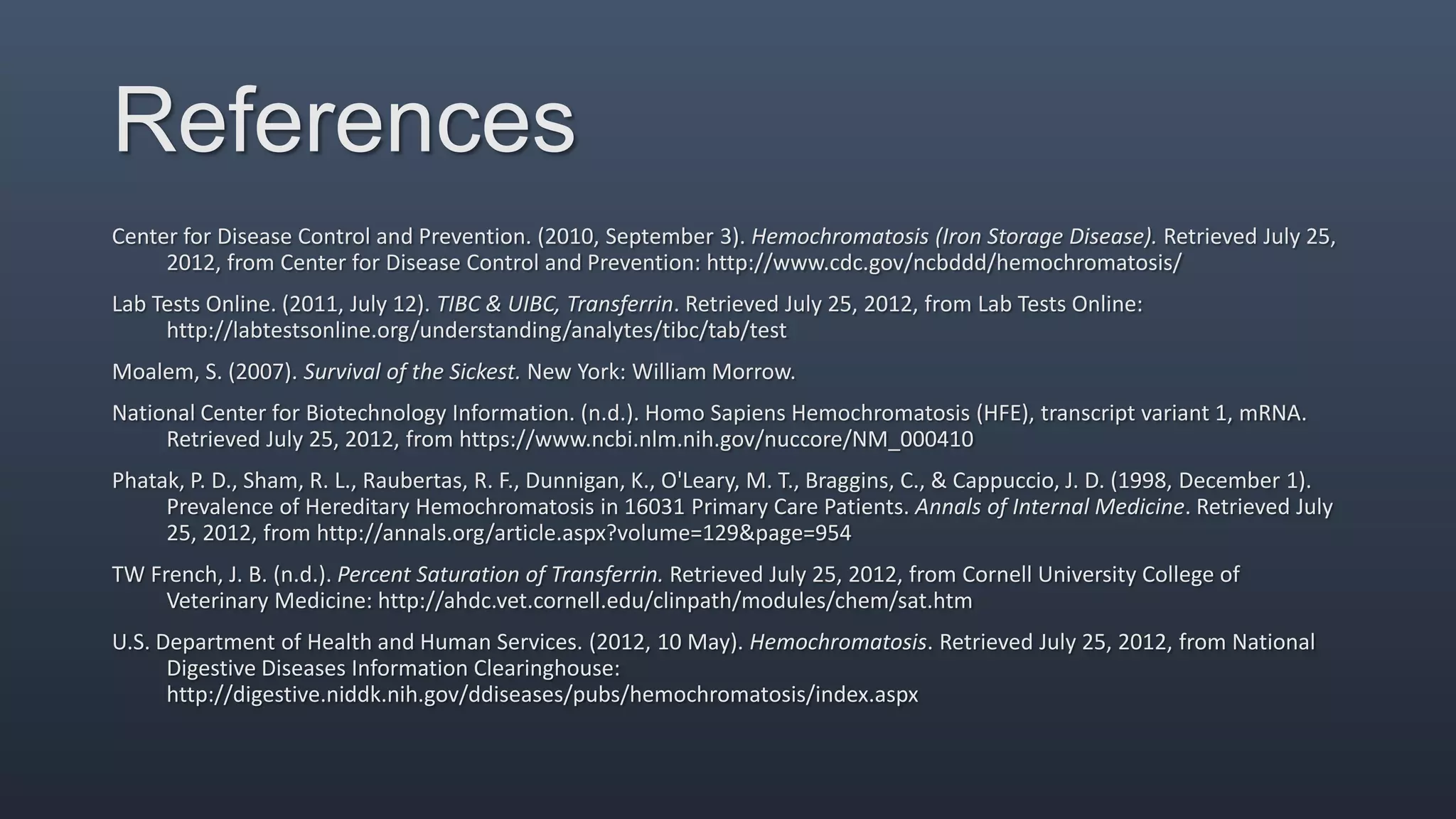Hemochromatosis | PPTX