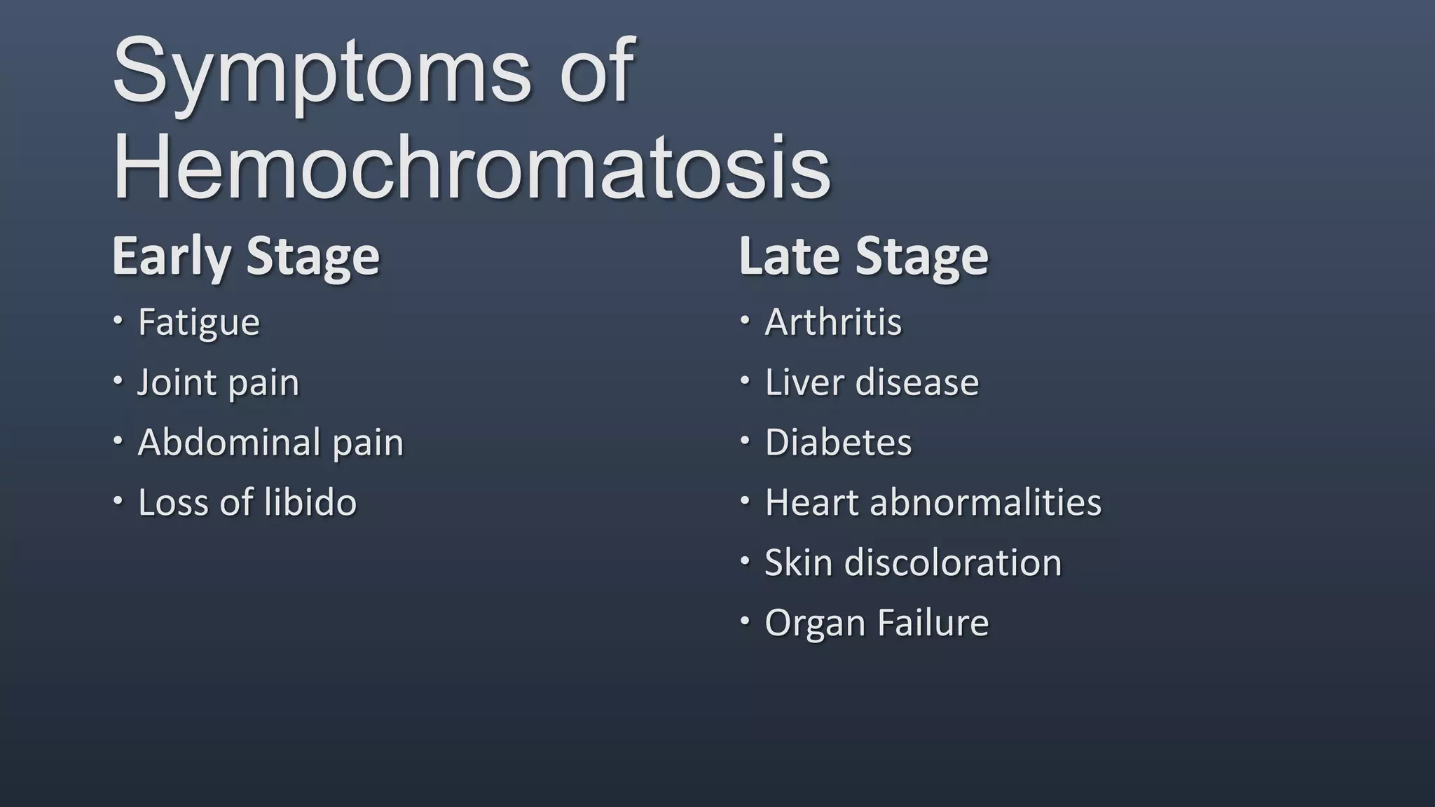 Hemochromatosis | PPTX