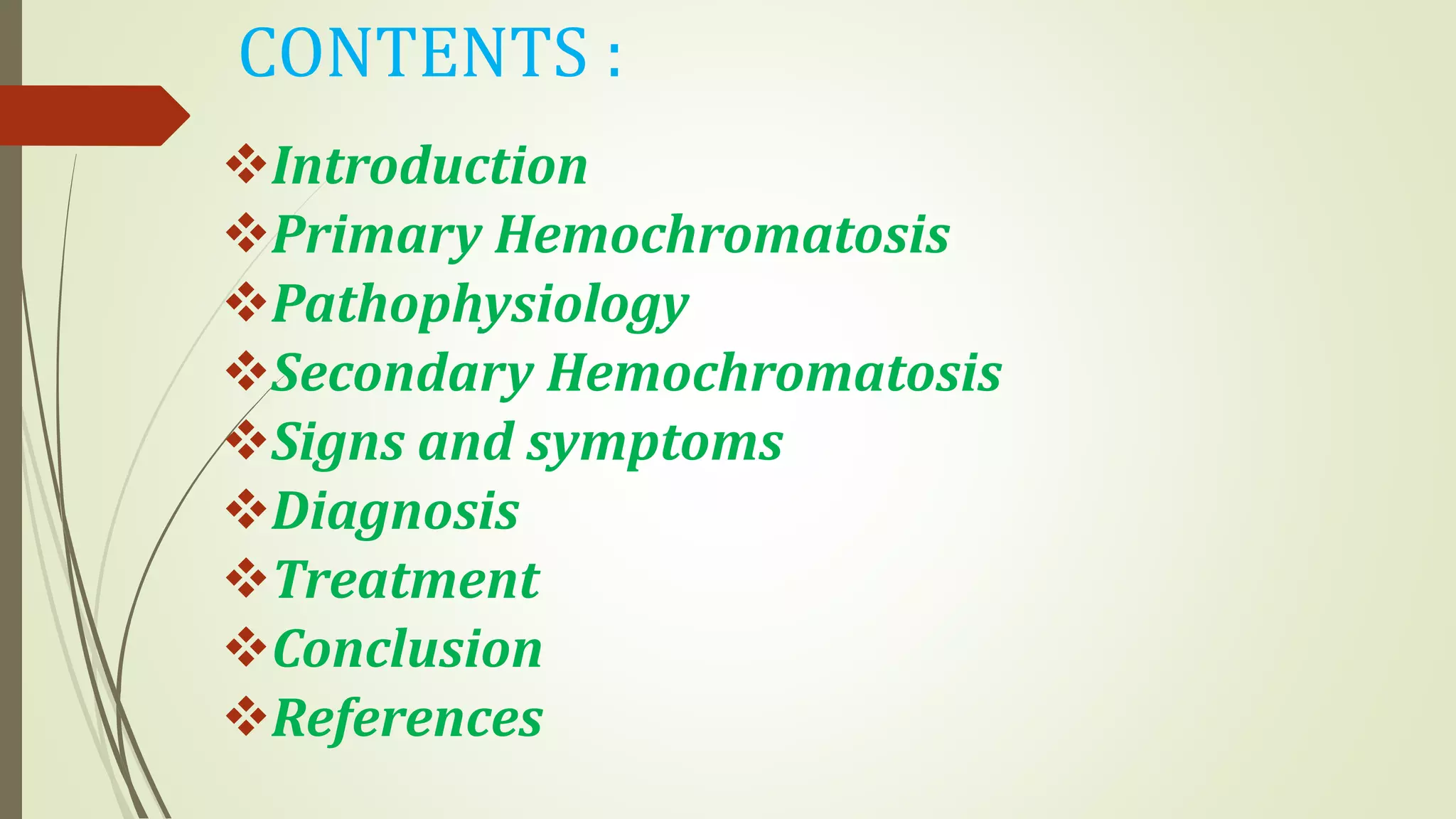 Hemochromatosis | PPTX