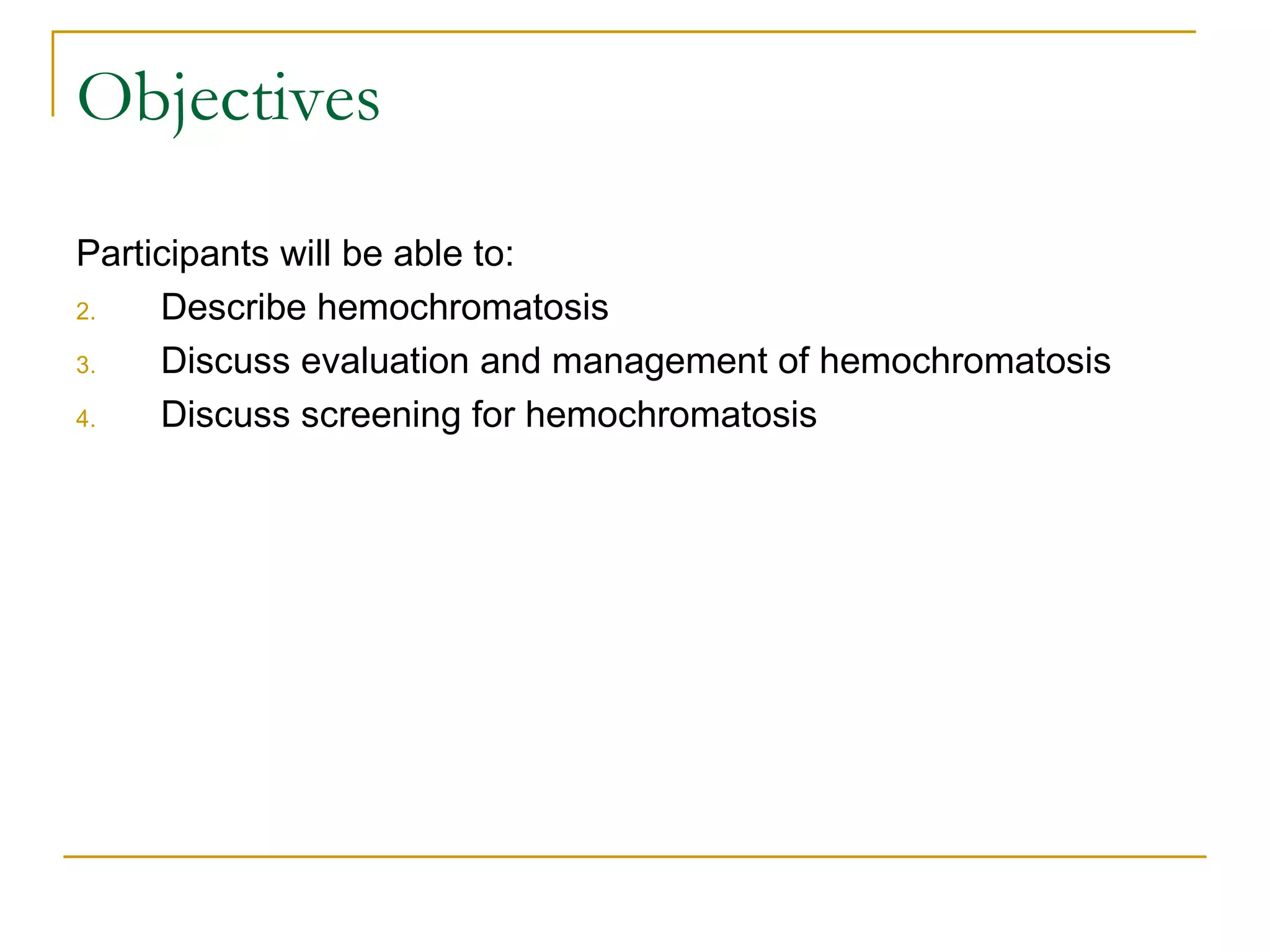 Hemochromatosis1 | PPT