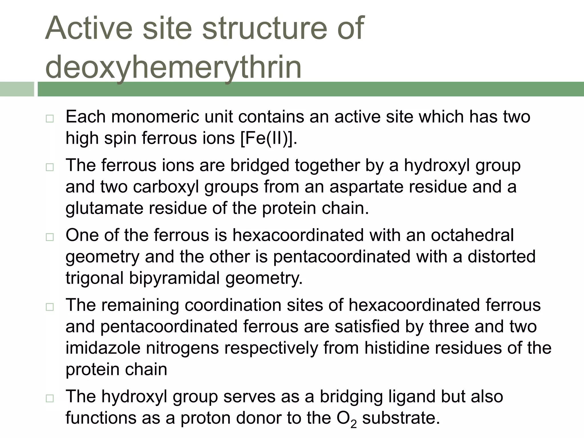 Hemocyanin and Hemerythrin | PPTX