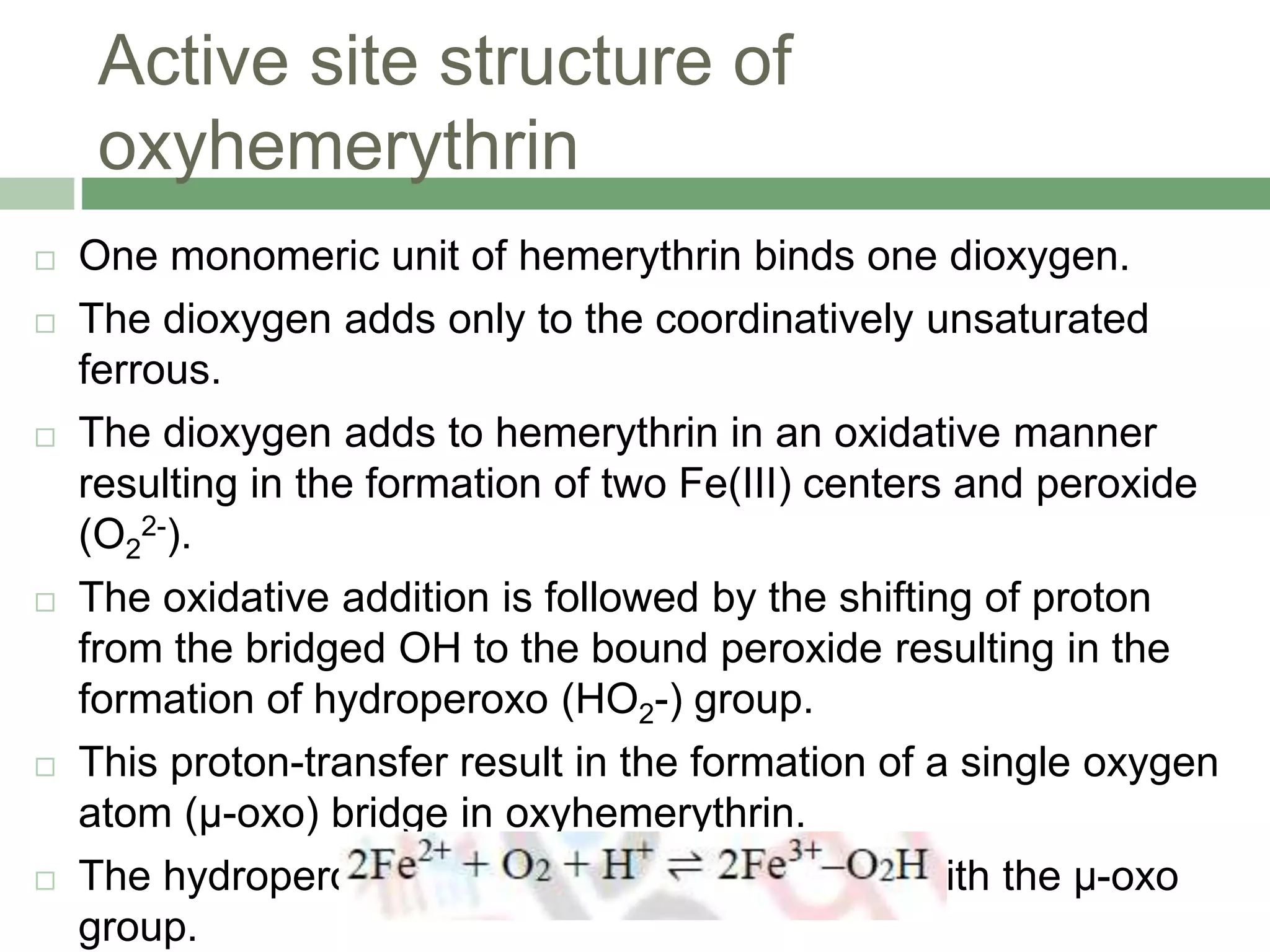 Hemocyanin and Hemerythrin | PPTX